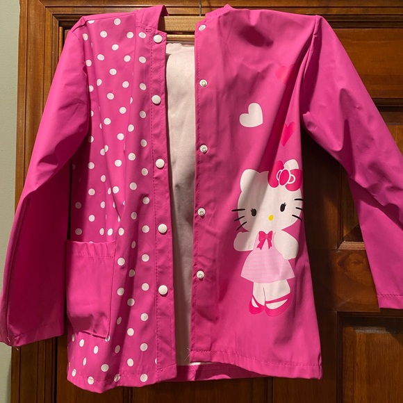 Hello Kitty | Jackets & Coats | Hello Kitty Fuchsia Raincoat With Polka ...